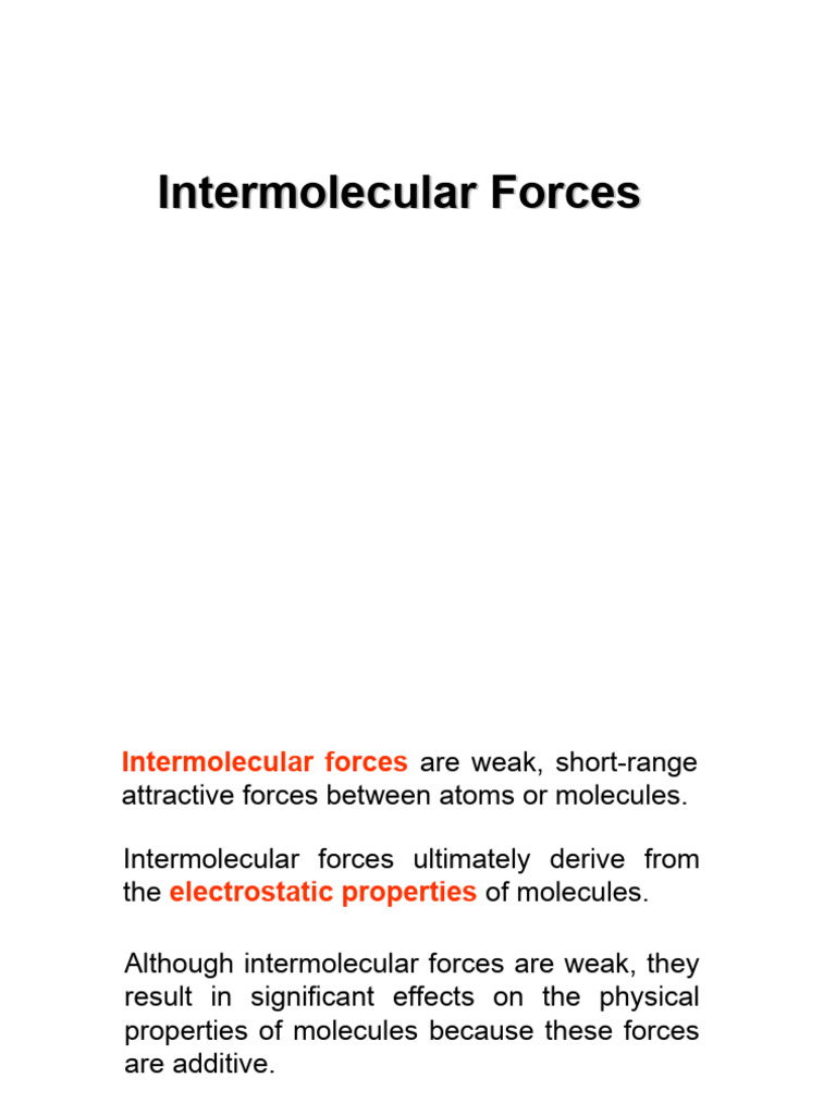Intermolecular Forces | Download Free PDF | Intermolecular Force ...