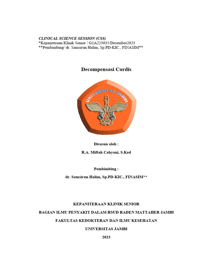 CSS PDL R.A. Miftah Cahyani - Decom Cordic | PDF | Pengembangan Diri | Kesehatan Holistik