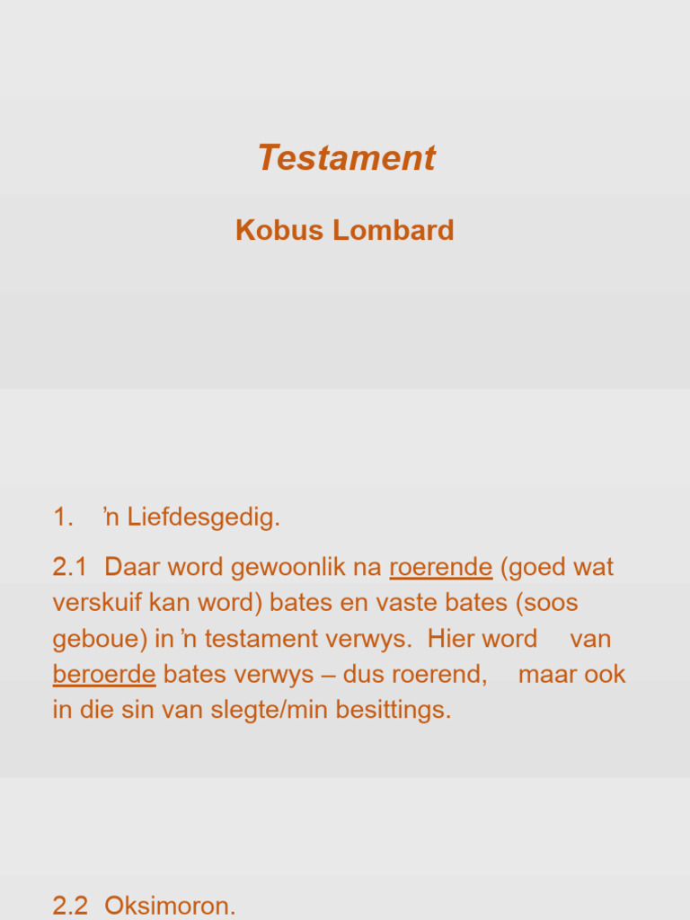 Testament | PDF