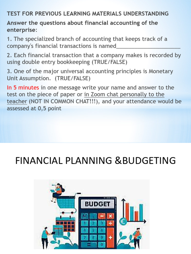 8financial Planning and Budjeting | PDF | Budget | Return On Investment