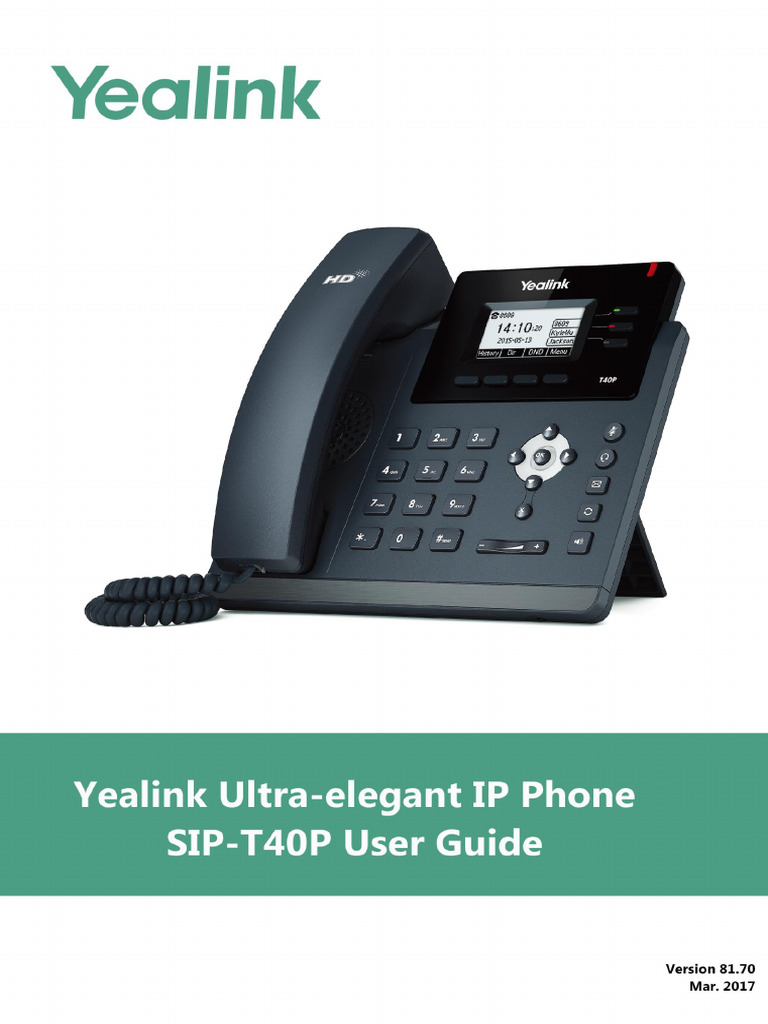 Yealink T40P user manual | PDF | Electromagnetic Interference | Telephone