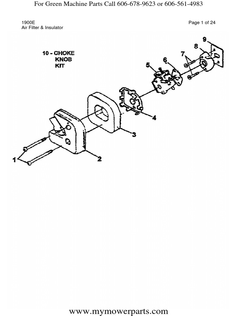 Green Machine Parts Catalog 1900E | PDF | Piston | Carburetor