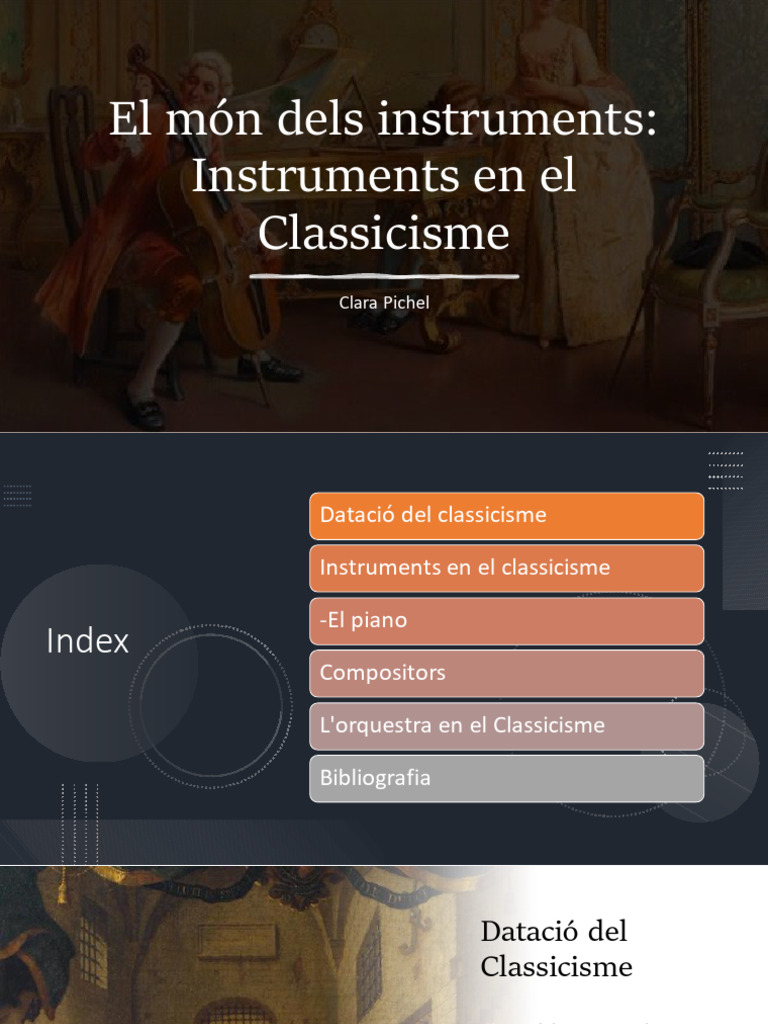 Treball Música Tema3 El Classicisme El Mon Dels Instruments | PDF