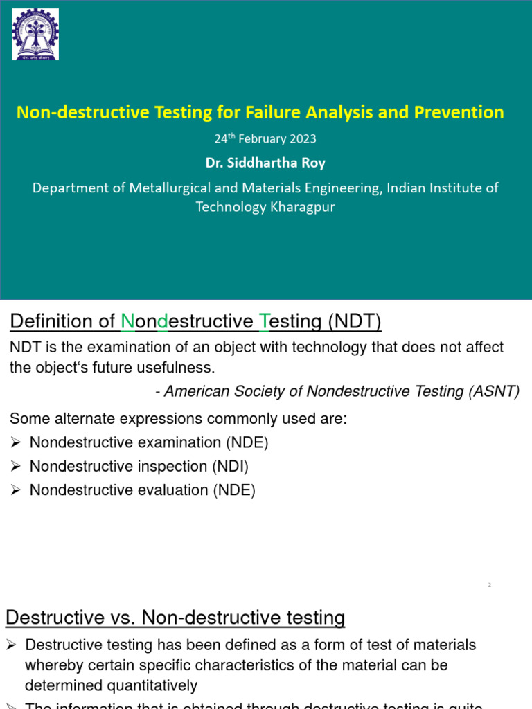 Combined course material | PDF | Nondestructive Testing | Waves