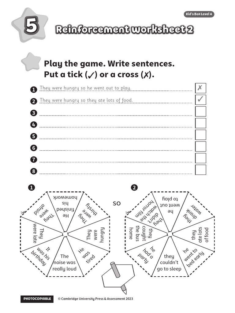 KidsBox Level4 Unit5 Reinforcement Worksheet 2 | PDF