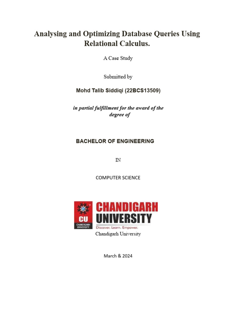 Case Study Dbms Final | PDF | Relational Model | Relational Database Case Study Dbms Final | PDF | Relational Model | Relational Database