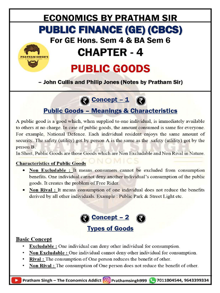 Chapter-4 Public Goods by Pratham Sir - Page-0001 | PDF