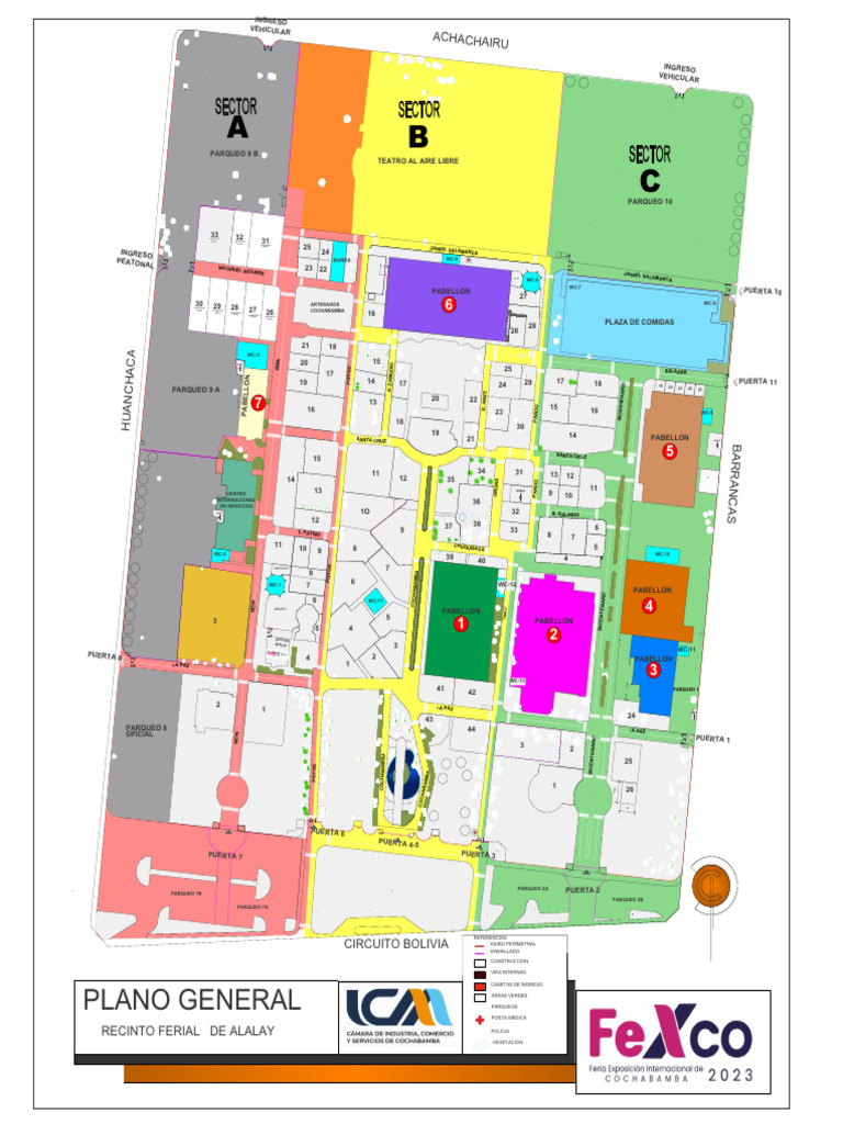 Mapa do Recinto Ferial Cochabamba | PDF