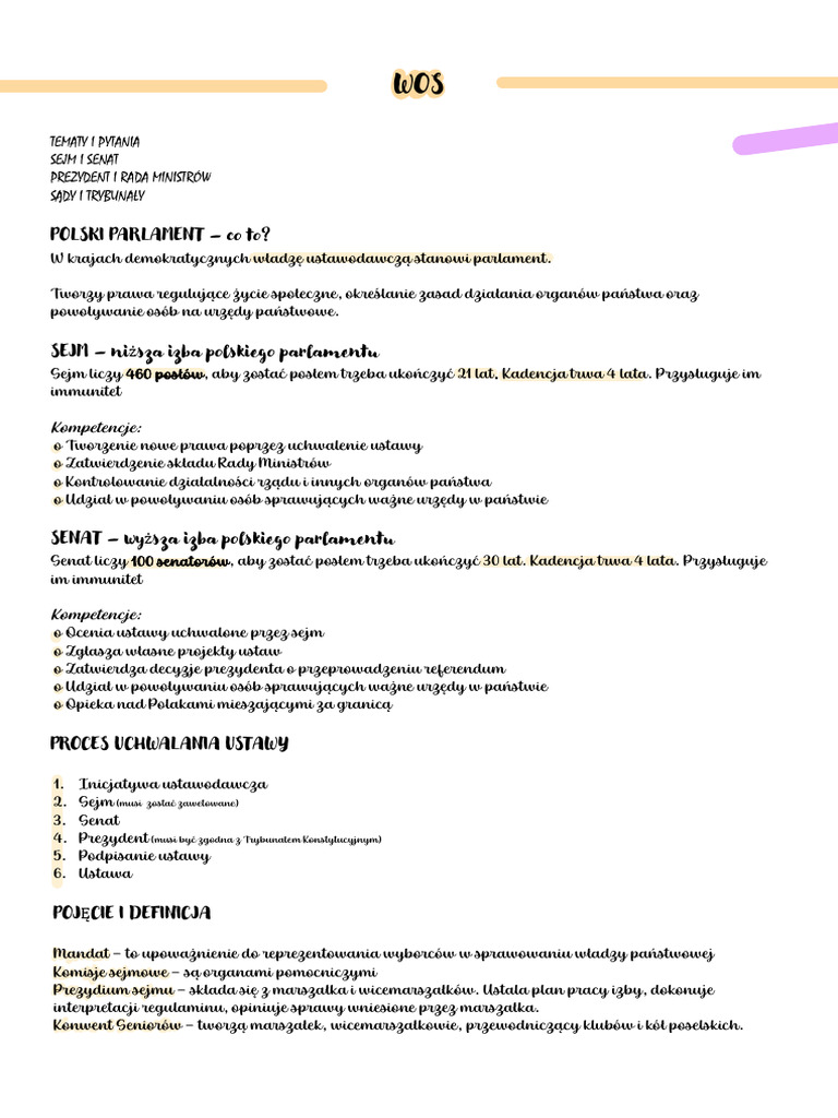 WOS Sprawdzian - Kopia | PDF