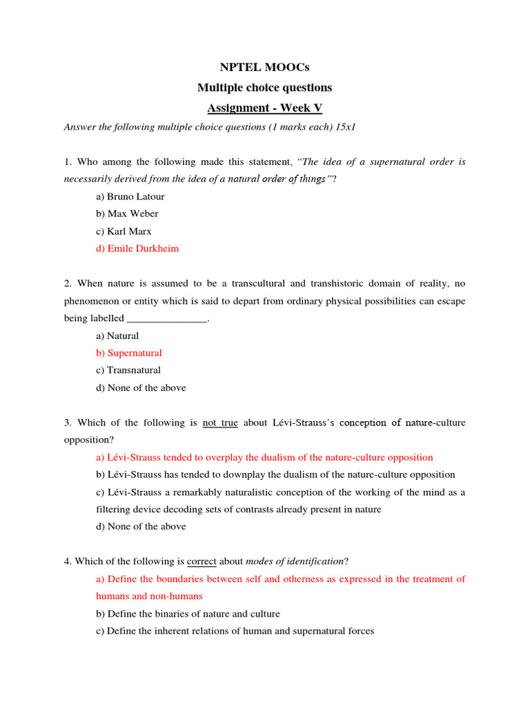Week5 Assignment Solution | PDF | Hunter Gatherer | Natural Selection