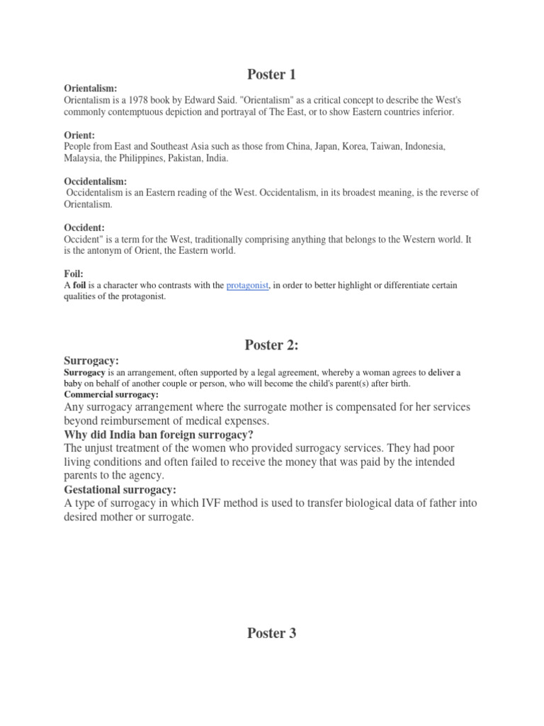 Orientalism Project | PDF | Surrogacy | Family