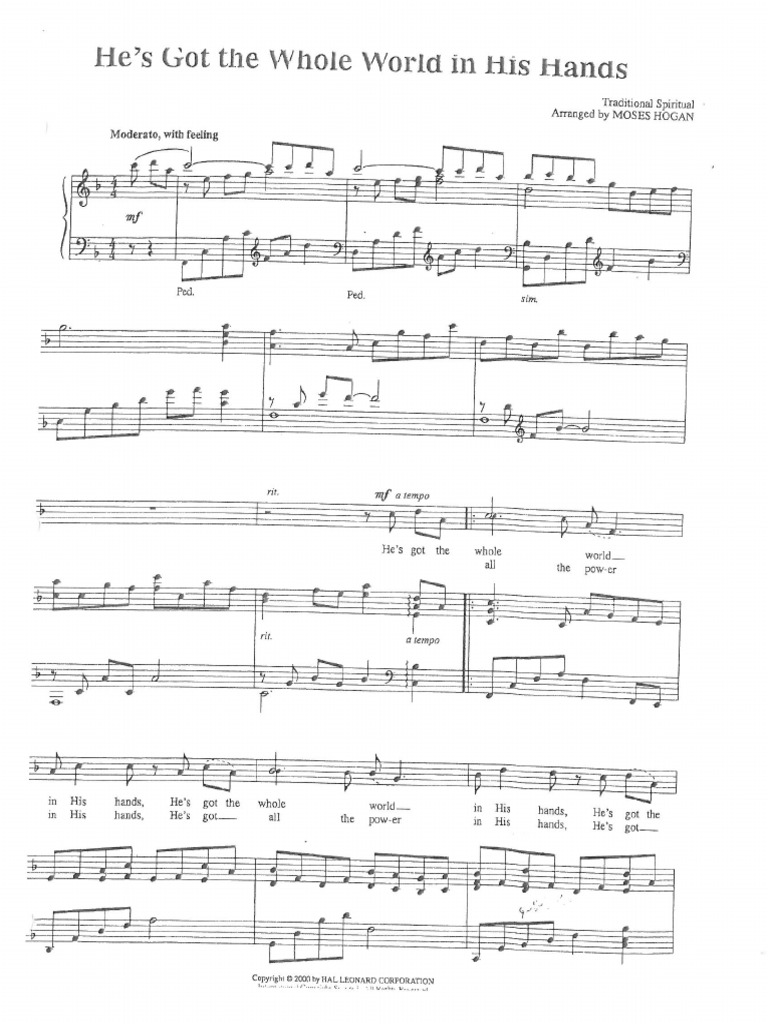 Hogan, Moses - Spirituals Hogan and Hall Johnson | PDF