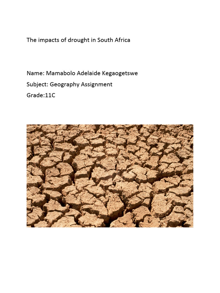 Impacts of Drought in South Africa | PDF | Drought | Water