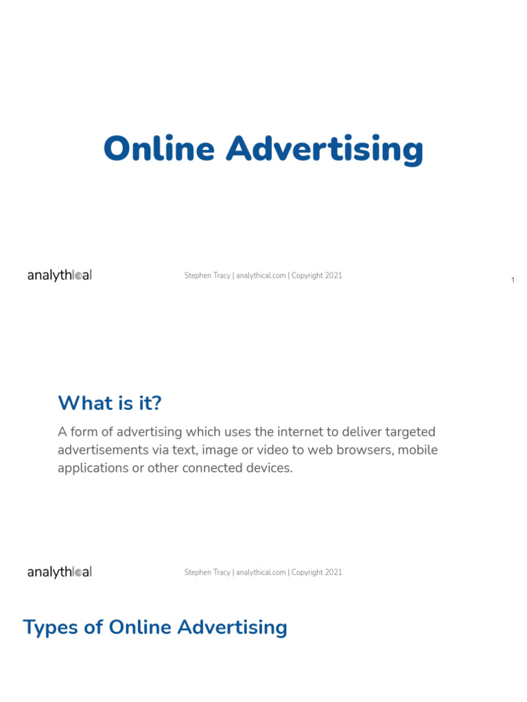 Online Advertising | PDF | Online Advertising | Advertising