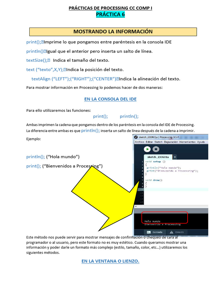 Práctica 6 Processing | PDF | Informática | Software