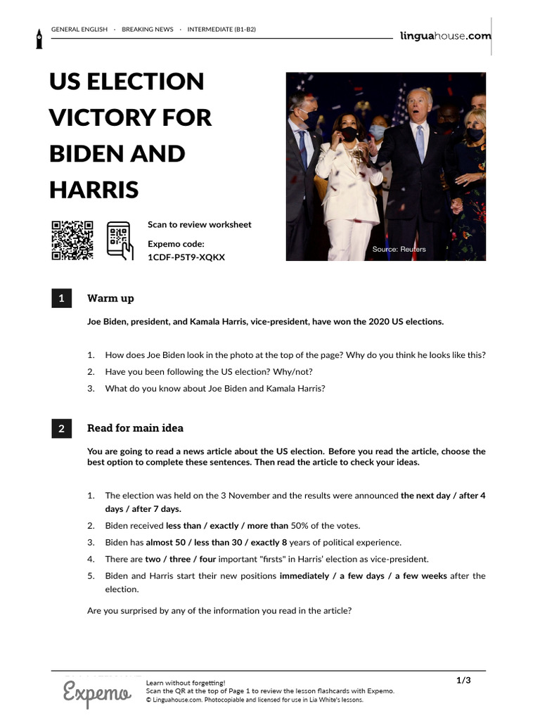 Biden and Harris Win 2020 Election | PDF | Presidency Of The United ...