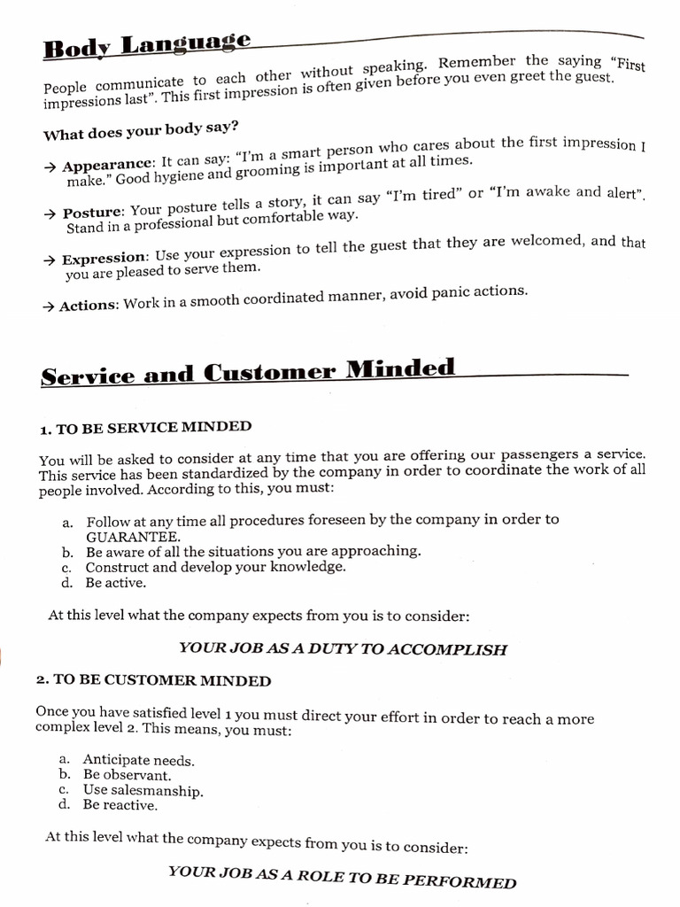 Body Language & Behavior | PDF