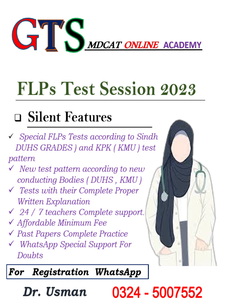 FLPs Sessin 2023 GTS Mdcat Online Academy | PDF