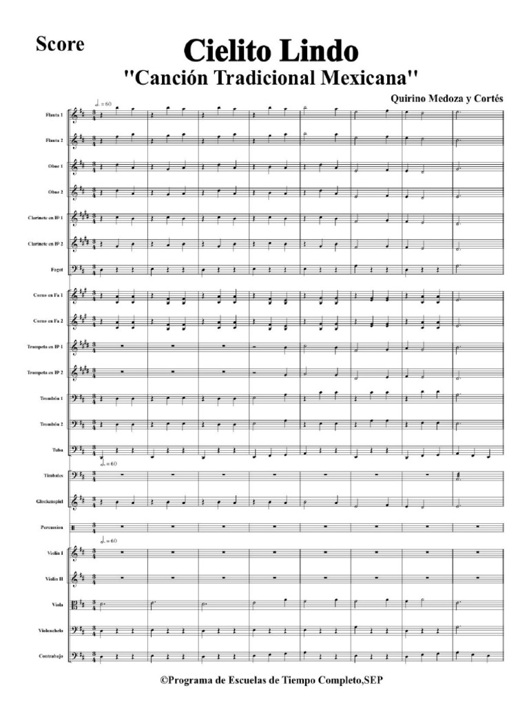 Cielito Lindo Score and Parts | PDF