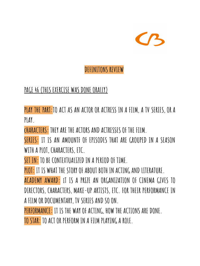 Film and TV Terminology Guide | PDF