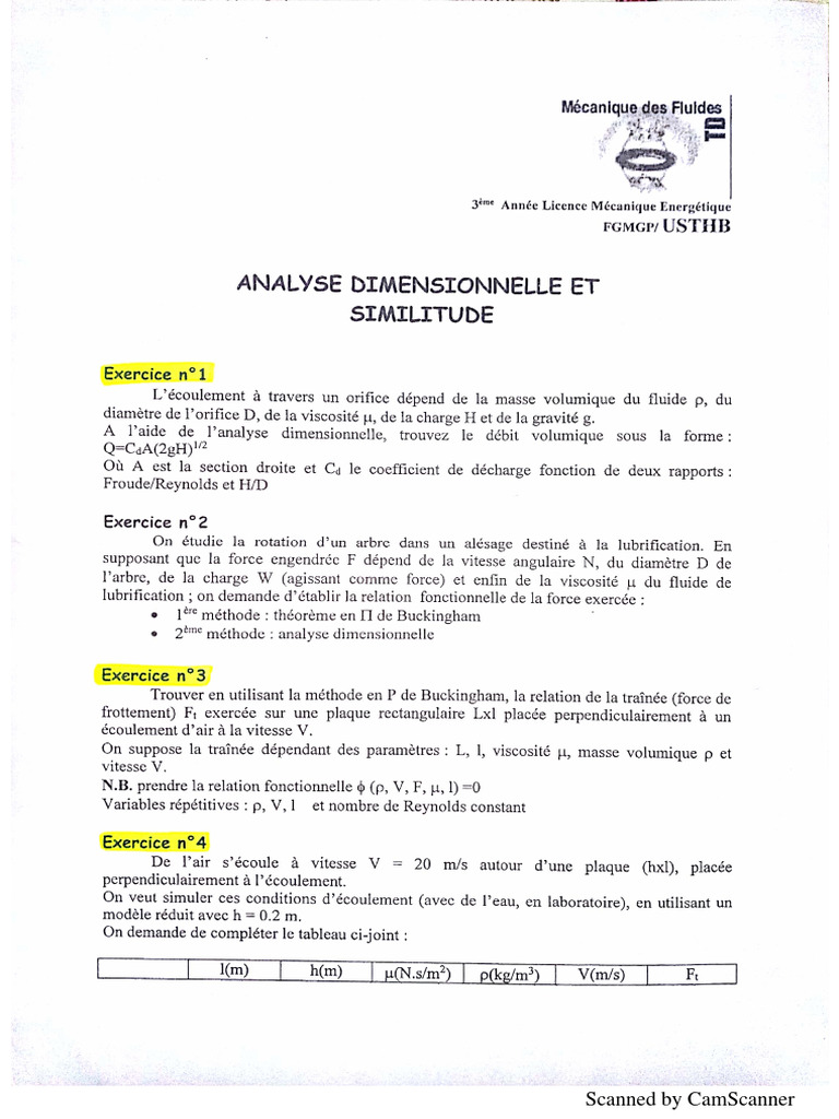 TD3+Solution Mécanique Des Fluides 2 | PDF