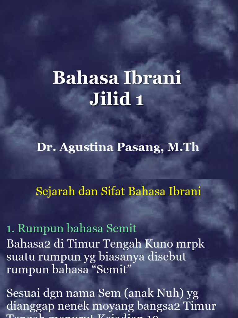 Sejarah dan Asal Usul Bahasa Ibrani | PDF | Kajian Bahasa Asing | Agama ...