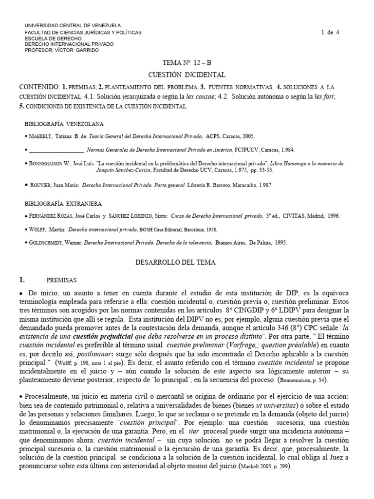 Cuestion Incidental | Descargar gratis PDF | Ley común | Derecho civil ...
