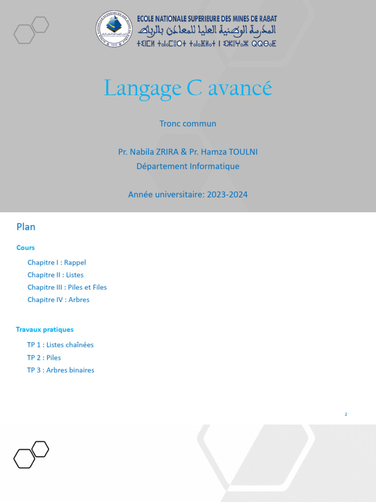 Chapitre 2 | PDF | Pointeur (programmation) | Données informatiques