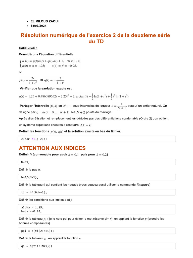 TP1 Solution EXo2 TD2 | PDF