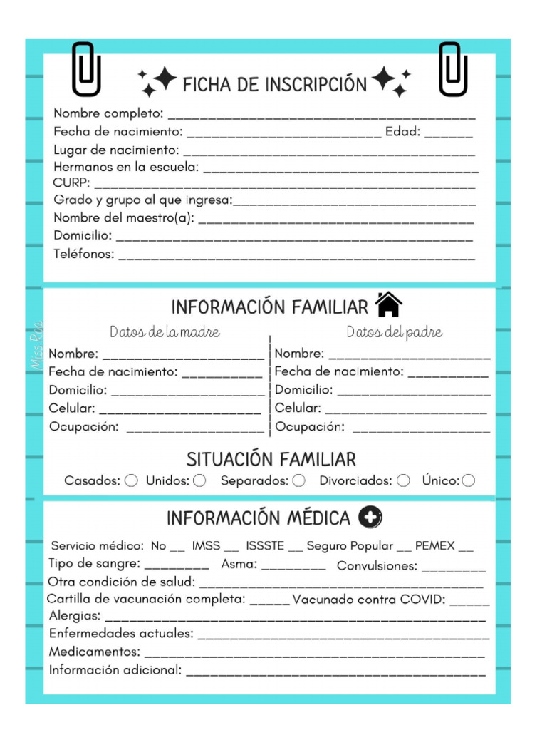 Hoja de Datos Del Alumno | PDF