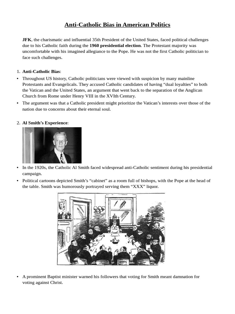 Anti-Catholic Bias in US Politics History | PDF | Anti Catholicism ...