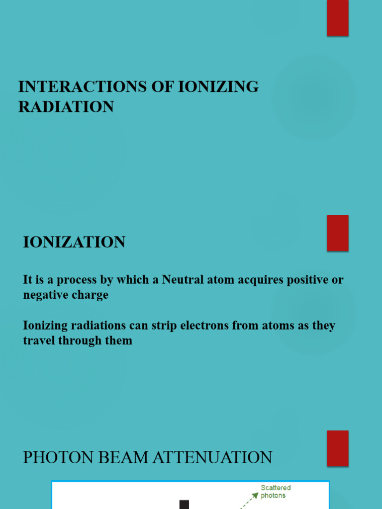 Interactions of Ionizing Radiation | PDF | Ionizing Radiation | Photon Interactions of Ionizing Radiation | PDF | Ionizing Radiation | Photon