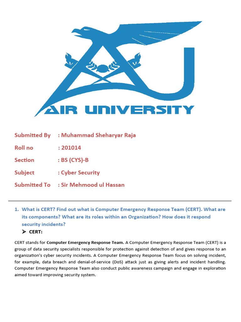 Cys 201014 | PDF | Security | Computer Security