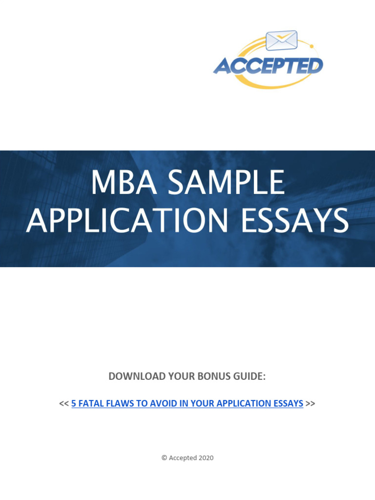 MBA Essay Insights and Samples | PDF | Accounting | Harvard Business School