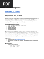 Kaizen Challenge Journal Template | PDF