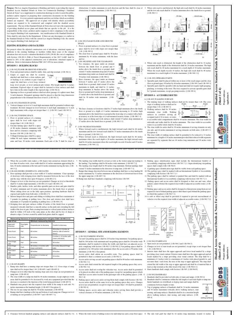 Disabled Access Standard Details Notes For Commercial Buildings | PDF ...
