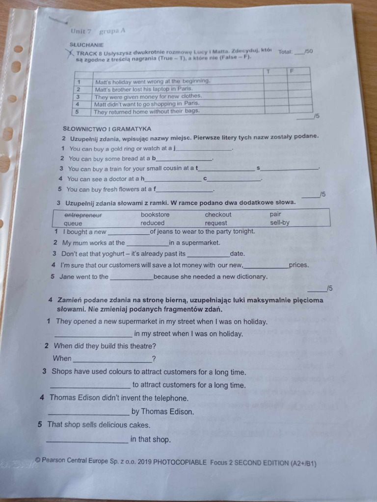 MiniMatura Unit7 | PDF