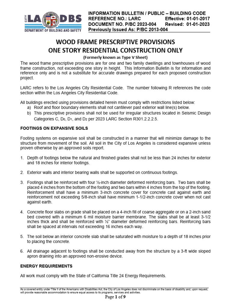 Prescriptive Wood Framing Design Training 1 25 2023 | PDF | Framing ...