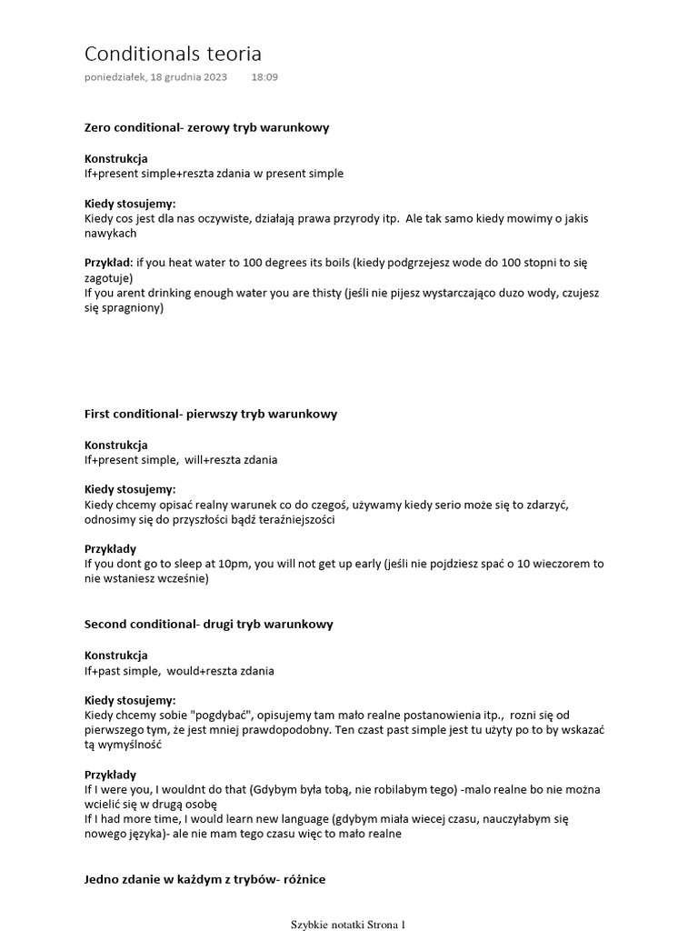 Conditionalsteoria | PDF