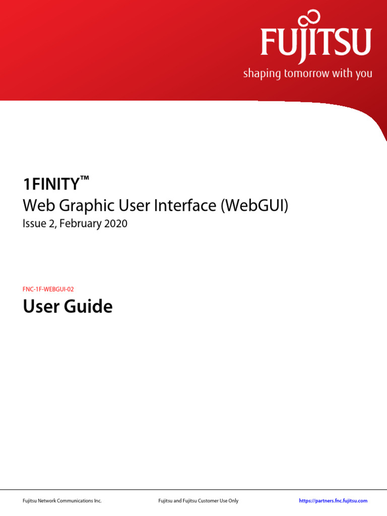 FUJITSU 1FINITY - WebGUI - User - Guide | Download Free PDF | World ...