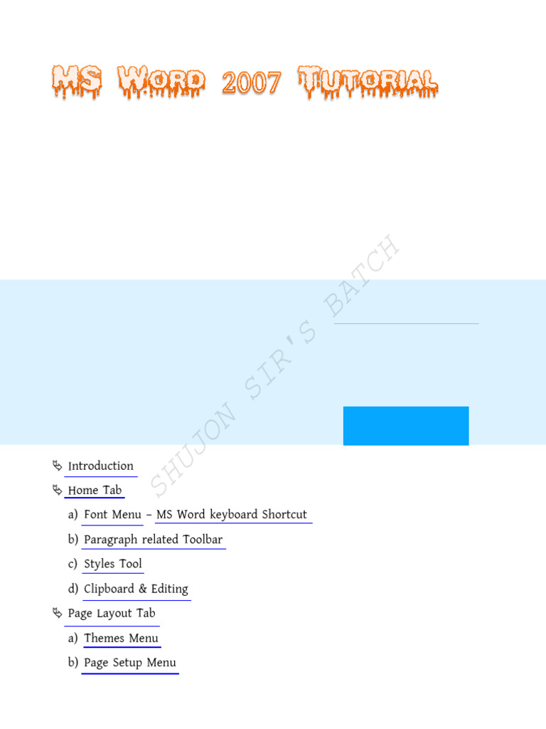 MS Word-07 Bangla Tutorial | PDF