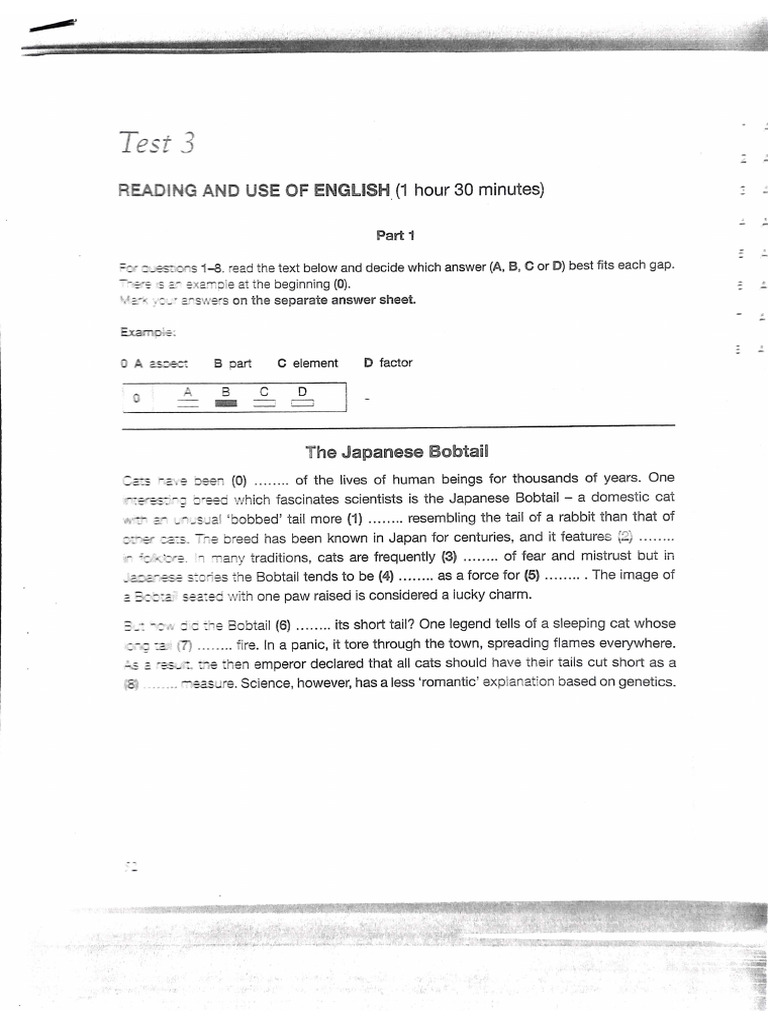 Cae 1 Test 3 Book Pdf