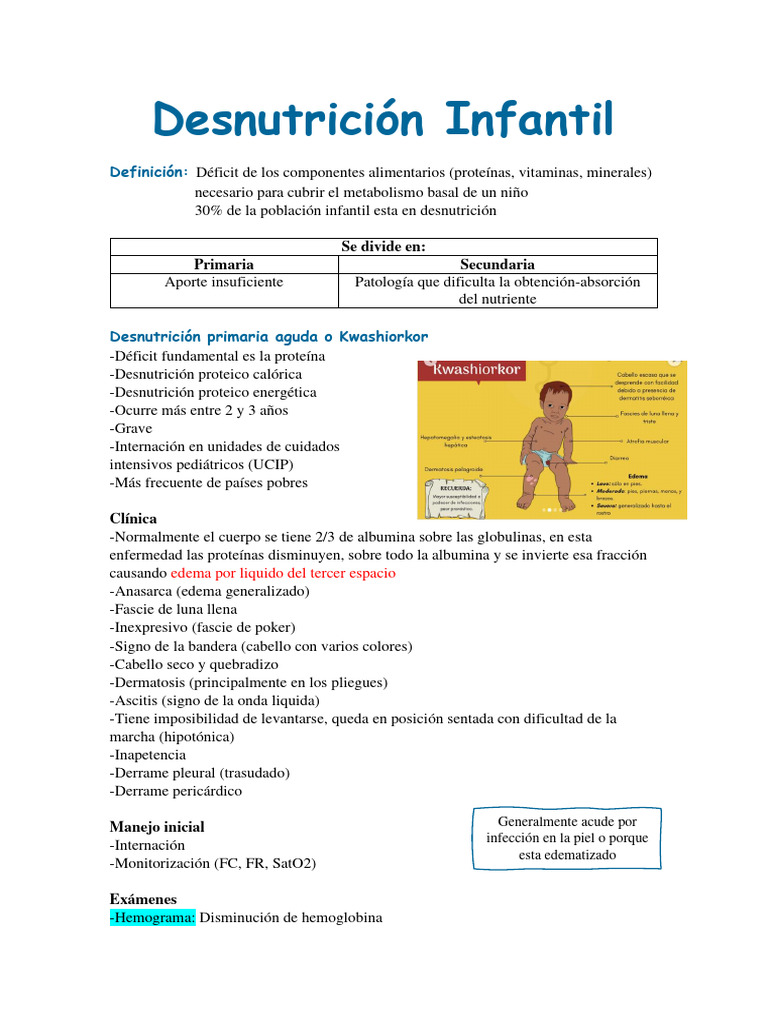 5 Desnutrición Infantil Descargar Gratis Pdf Enfermedades Y