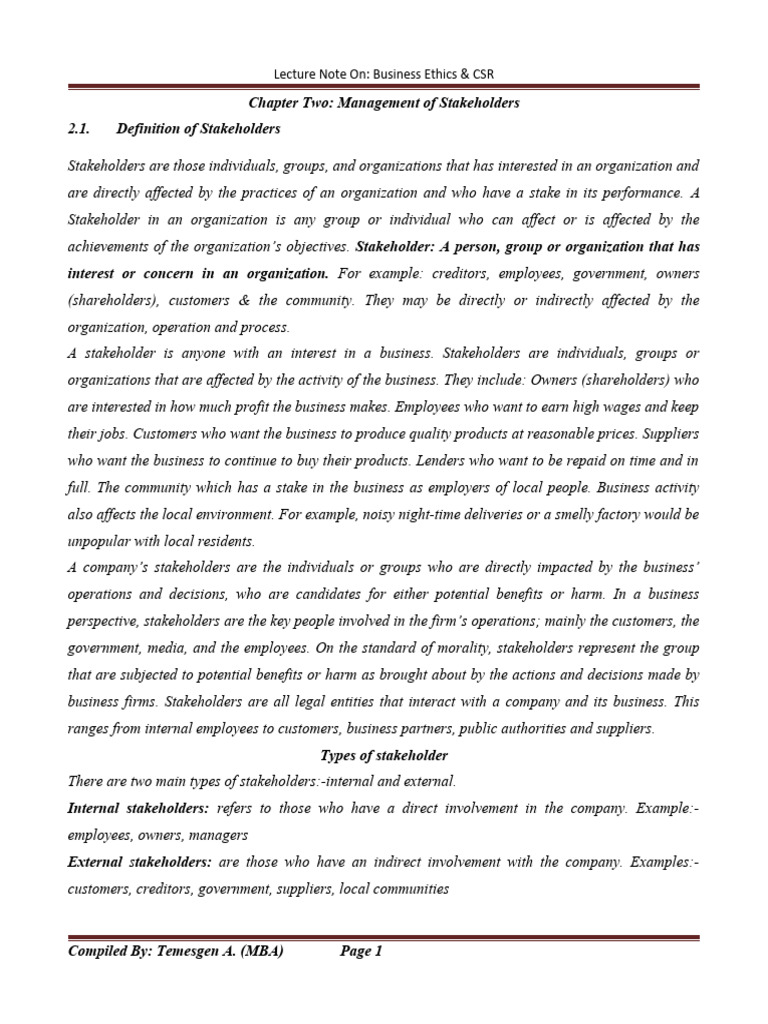 CSR - 2 | PDF | Stakeholder (Corporate) | Corporate Social Responsibility
