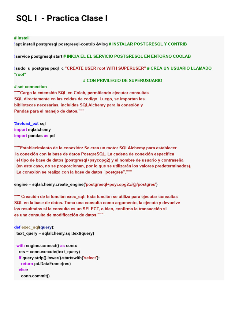 Curso DB Clase I SQL .Ipynb - Colab | PDF | Postgre Sql | Data Management