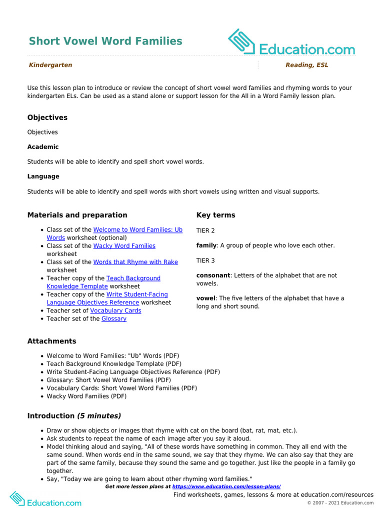 2nd Sounds | PDF | Lesson Plan | Vowel