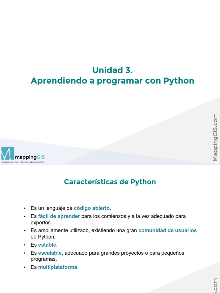 Unidad 3. Aprendiendo A Programar Con Python | PDF | Objeto (informática) | Python (lenguaje de ...