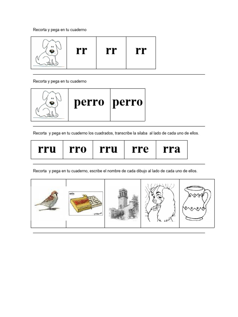 Actividades educativas con "rr" | PDF