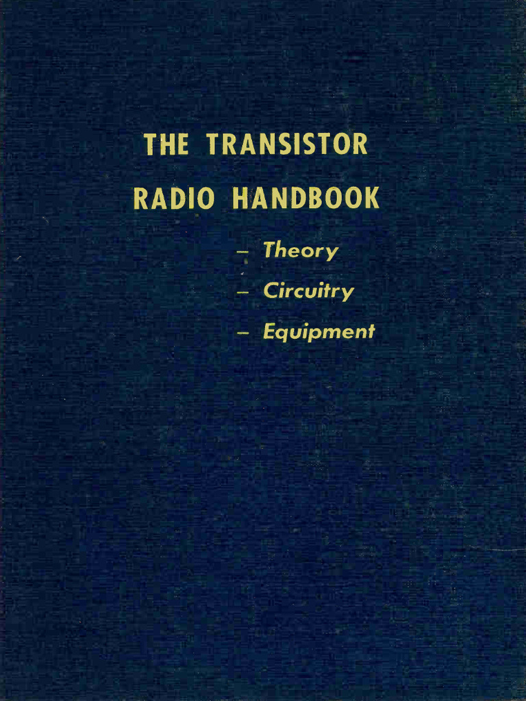 The Transistor Radio Handbook Stoner 1966 | PDF | P–N Junction | Diode