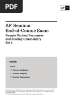 AP Seminar End-of-Course Exam: Sample Student Responses and Scoring ...